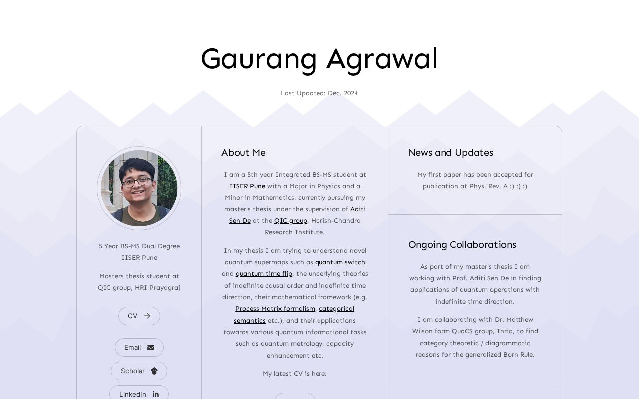 Gaurang Agrawal's Personal Website